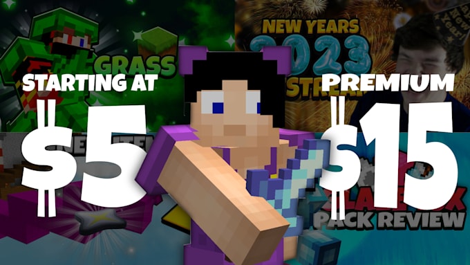 Create a clickbait minecraft youtube thumbnail by Fatherhague | Fiverr