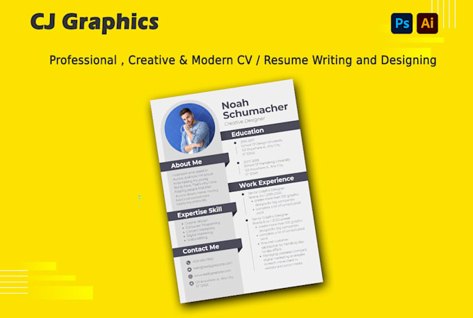 Do modern professional resume design and writing by Cjgraphics00 | Fiverr
