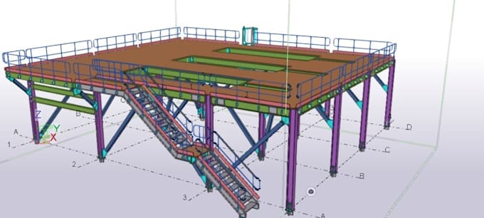 Make a 3d structure model on steel and concrete by Diegoandres01 | Fiverr