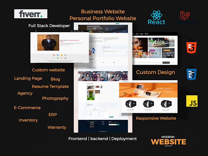 Develop business, personal portfolio website react, laravel by ... Develop business, personal portfolio website react, laravel by ...