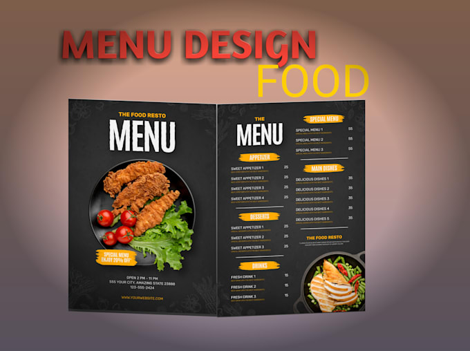 Create unique and eye catching restaurant menu design by Ismailfaraz10 ...