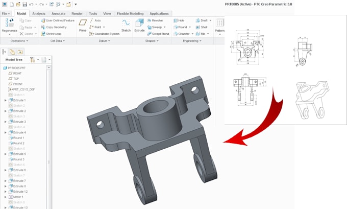 Design 2d and 3d models for 3d printing using ptc creo by ...