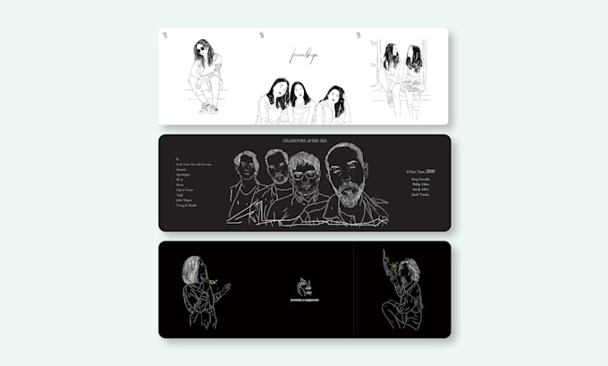 Create line art illustration with messy line by Hirvnn | Fiverr