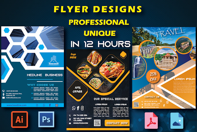 Design professional and unique flyer in 12 hours by Dreamxgraphic | Fiverr