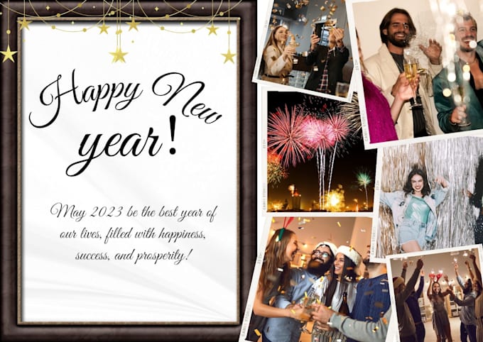 Make lovely unique amazing happy new year cards by Pakizanaaz2022 | Fiverr
