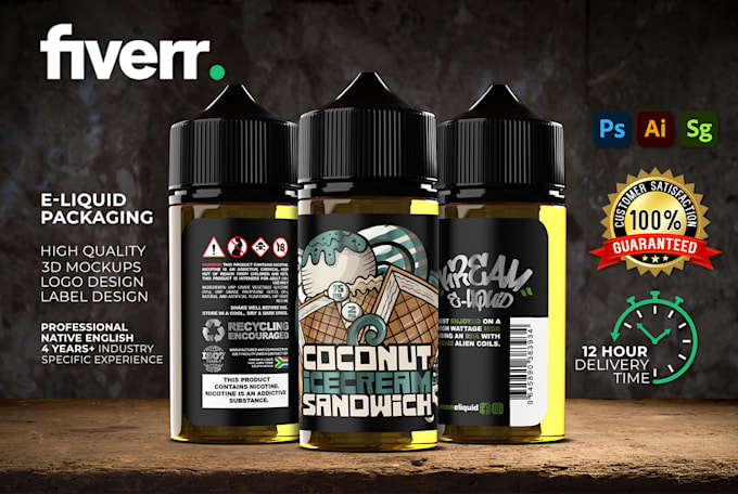 Create a label for your vape juice brand by Thomaslee1996 | Fiverr