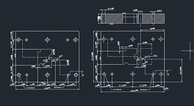 Draw 2d mechanical and engineering drawing on autocad by Abhik2211 | Fiverr