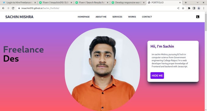 Create Responsive Website In Html Css Javascript Reactjs Python By Imsachin010 Fiverr