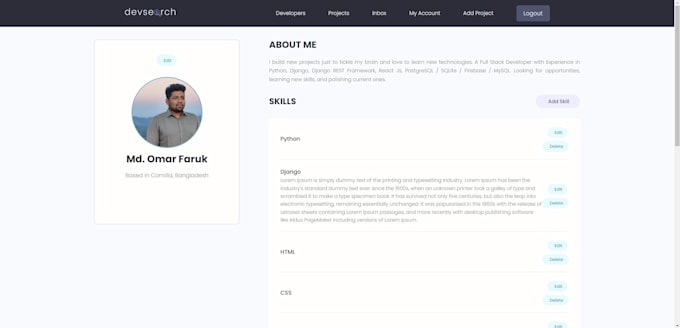 Be your professional python, django developer and do ecommerce website ...