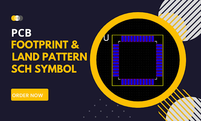 Design pcb footprints or pcb land patterns with symbol by Jabirabbas | Fiverr