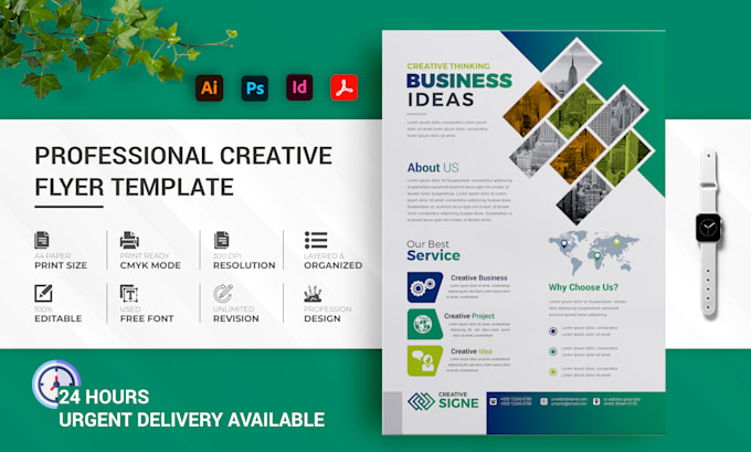 Design a professional flyer, brochure, and media kit for your business ...