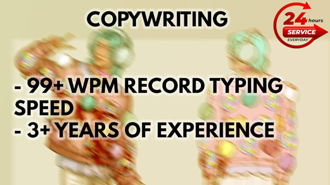 Copy write up to 100 pages for you in under 24 hours 95 wpm record by ...