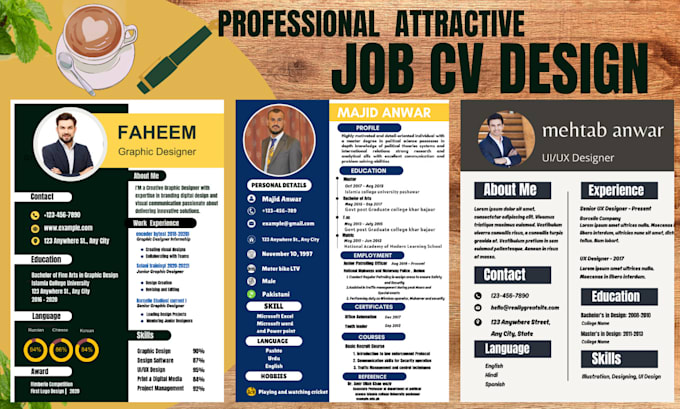 Design professional cv resume job winning modern attractive by ...
