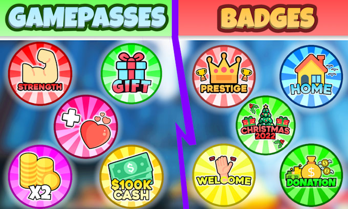 Make roblox badges and gamepass icons for your roblox game by Frelump ...