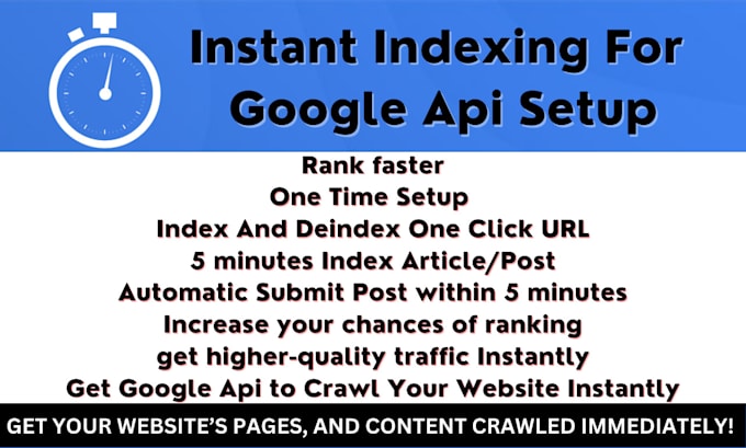 Setup instant google indexing api for the wordpress by Kuljeetsingh791 | Fiverr