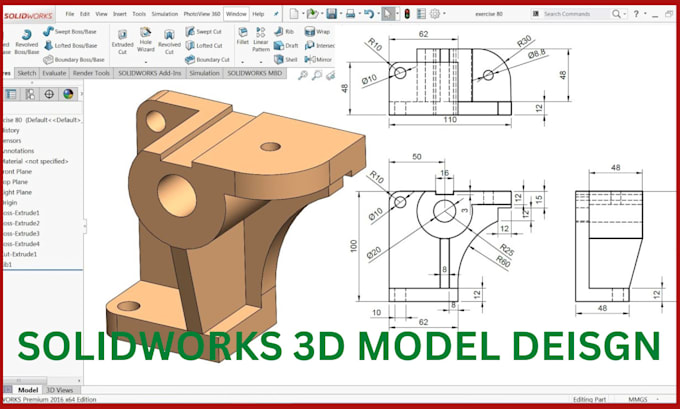 Do custom 3d model design in solidworks by Designexpert3d | Fiverr