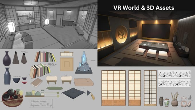 Custom vrchat world 3d design, vrchat avatar model unity,unreal engine ...