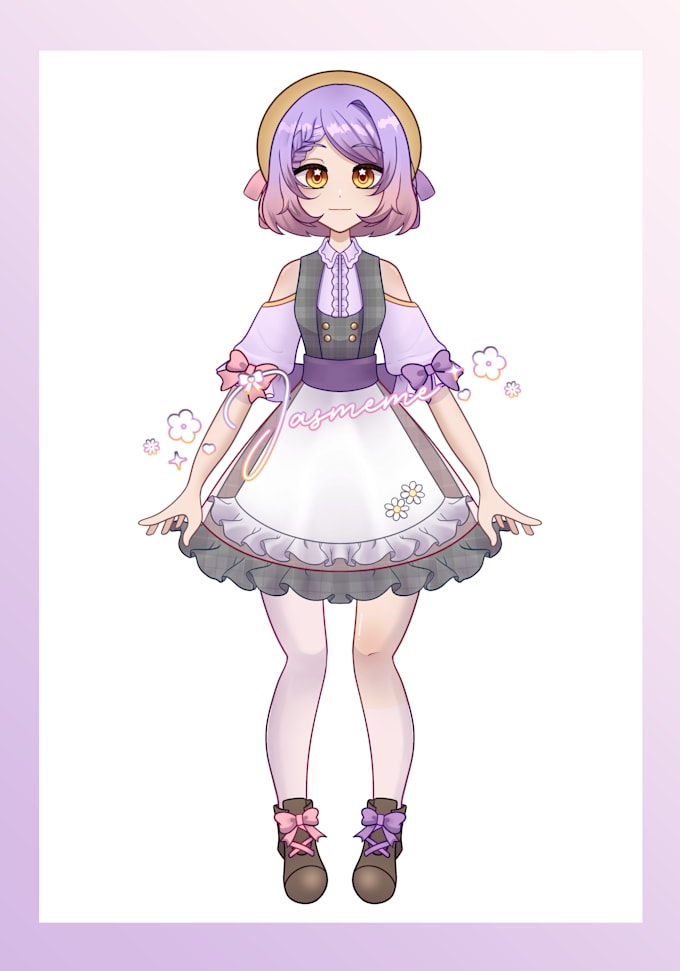 Draw and rig professional vtuber models by Jasmeeeme | Fiverr