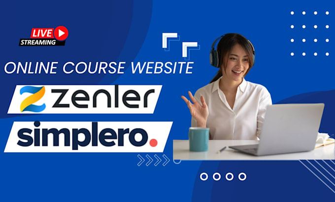 Online course website with new zenler, podia, teachable, simplero,mighty network by Dustine_webz ...