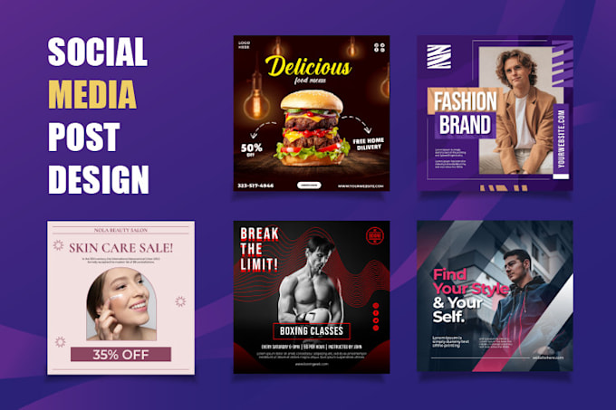 Create 10 attractive social media post design by Salamasalama10 | Fiverr