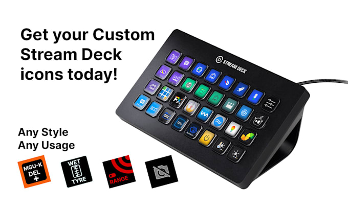 Make you custom stream deck icons in figma by Swisscookieman | Fiverr