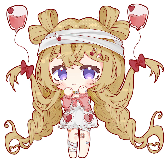 Make you digital chibi anime art style illustration by Aoriiharu_ | Fiverr
