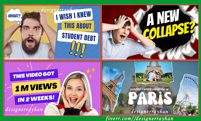 Design eye catchy clickbait thumbnails for youtube videos by ...