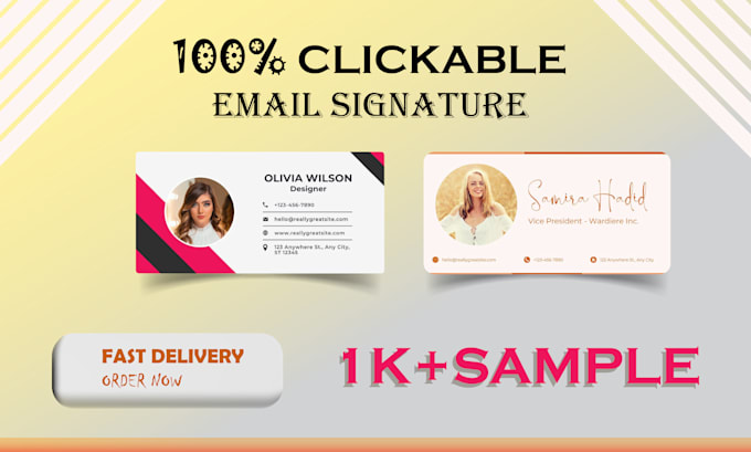Design modern professional clickable html email signature by Sumi_sarker | Fiverr