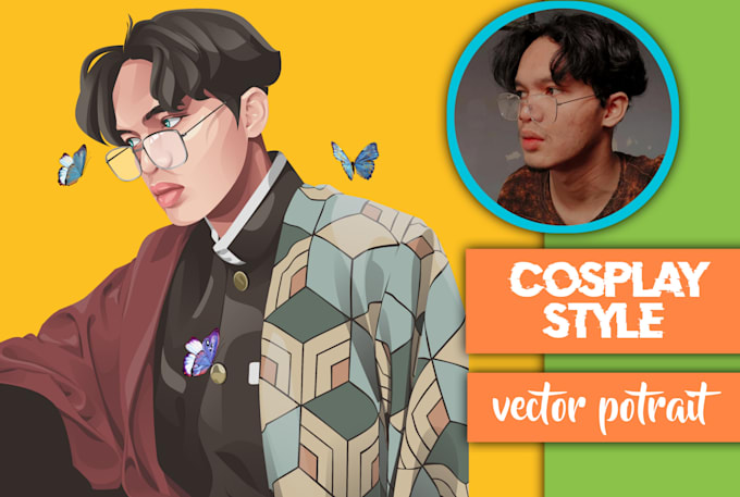Draw your photo into cosplay style vector potrait by Hanifanatmosvie ...