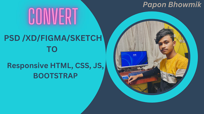 Convert psd, figma, sketch, xd to html, css, responsive bootstrap by ...