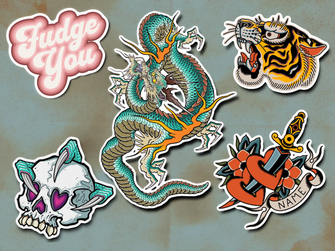 Create custom sticker design by Aloha_grphx | Fiverr