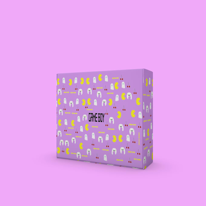 Make a cute packaging with a minimalistic and colorful design in ...