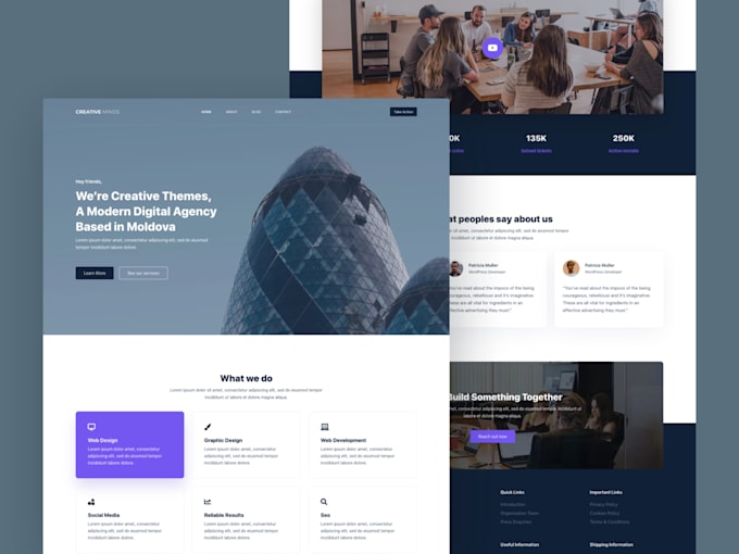 Design modern costume website with wordpress and html css js by ...