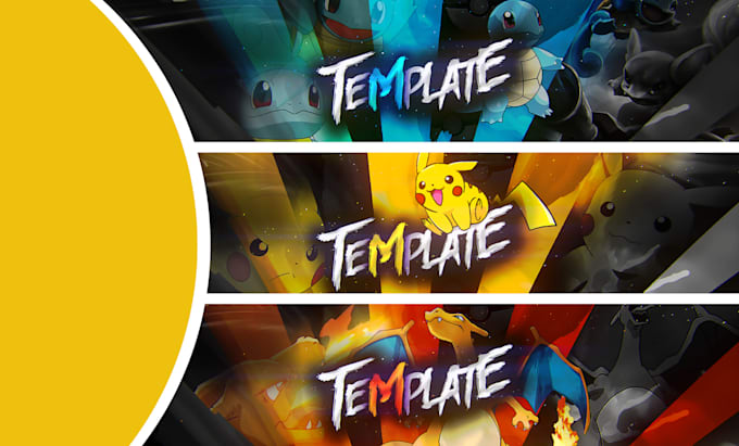 Design a pokemon banner or header, mascot banner by Extra_banner | Fiverr