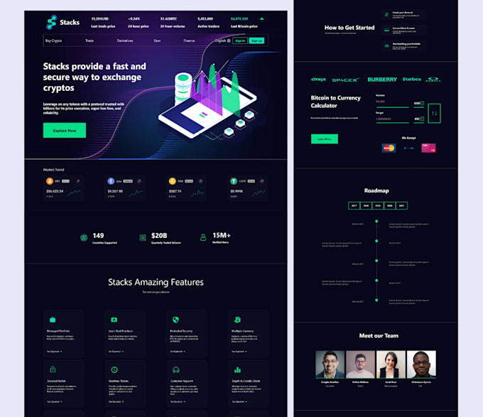 Develop elegant exchange website,crypto exchange,crypto website,wallet ... Develop elegant exchange website,crypto exchange,crypto website,wallet ...