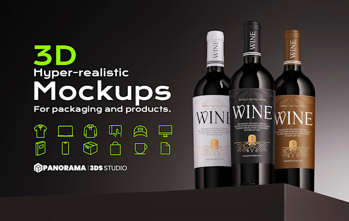 Create professional 3d mockups for your products by Panorama3d960 | Fiverr