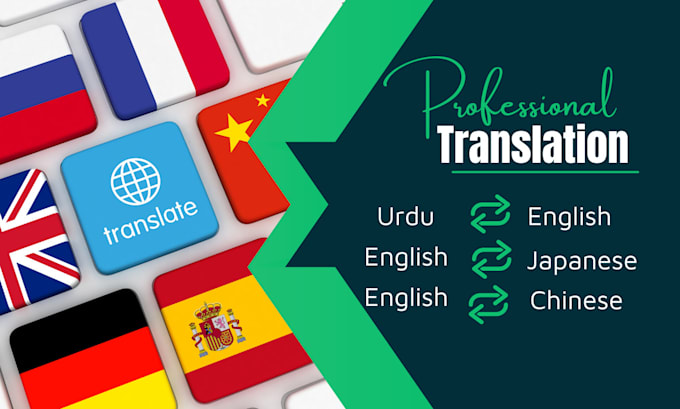 Translate english to japanese, chinese, hindi, urdu and vice versa by ...