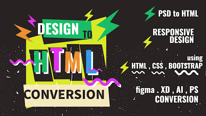 Do conversion of design into html by Waseem_katana | Fiverr