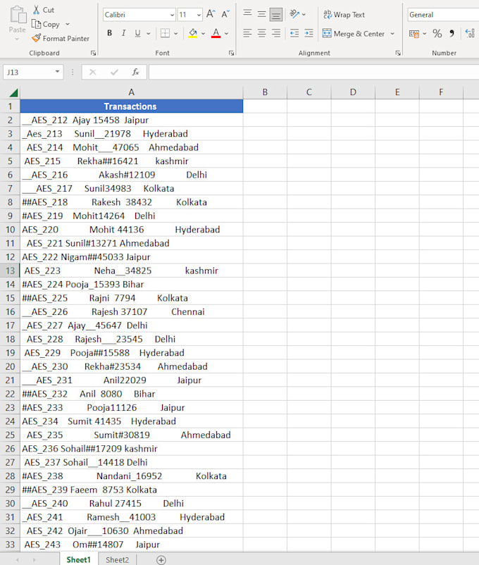 Do excel data cleaning and data entry by Vedang245 | Fiverr
