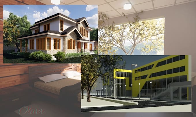 Create 3d models and render realistic interior and exterior by Olivertutor_02 | Fiverr