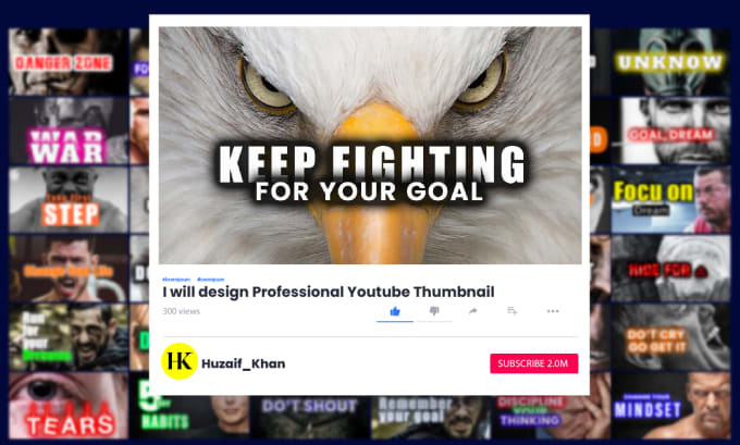 Design motivational thumbnail for your youtube content and cover art by ...