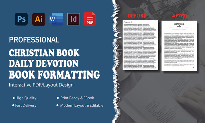Format, design christian ebook, daily devotion, prayer book, journal ...