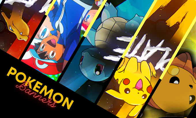 Design a pokemon gaming banner by Extra_banner | Fiverr
