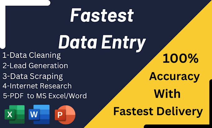 Do fasted excel data entry in one day and lead generation by Rajafazi003 | Fiverr