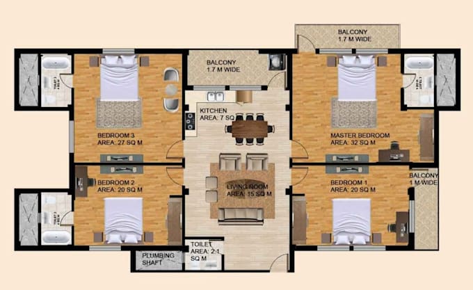 Render your floor plans, sections and elevation in photoshop by ...