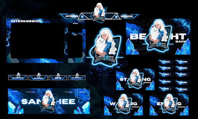 Design animated twitch overlay, kick, twitch logo, twitch banner ...