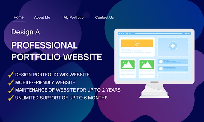 Design a basic portfolio website on wix by Joyous9175 | Fiverr