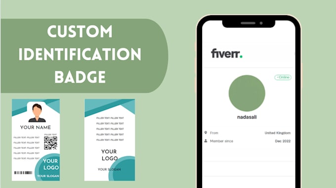 Create custom id cards and badges by Nadasali | Fiverr