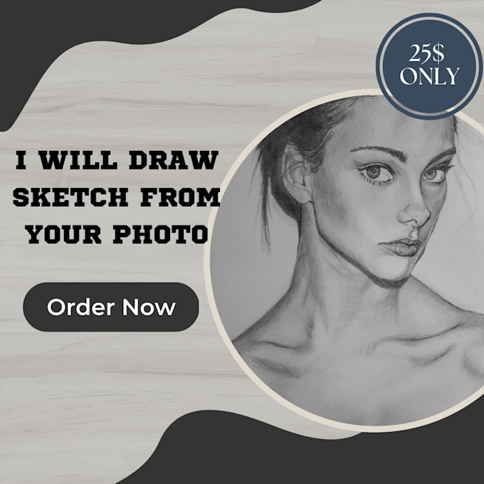 Draw pencil sketch portrait from your photo by Izsketch | Fiverr