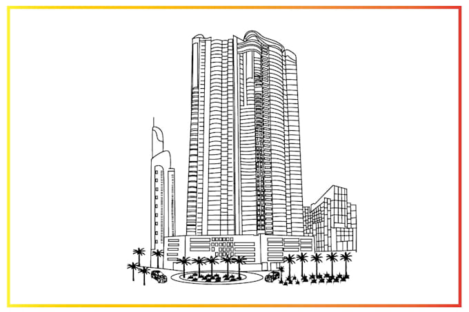 Draw building in detailed vector line art and illustration by Suzanne ...